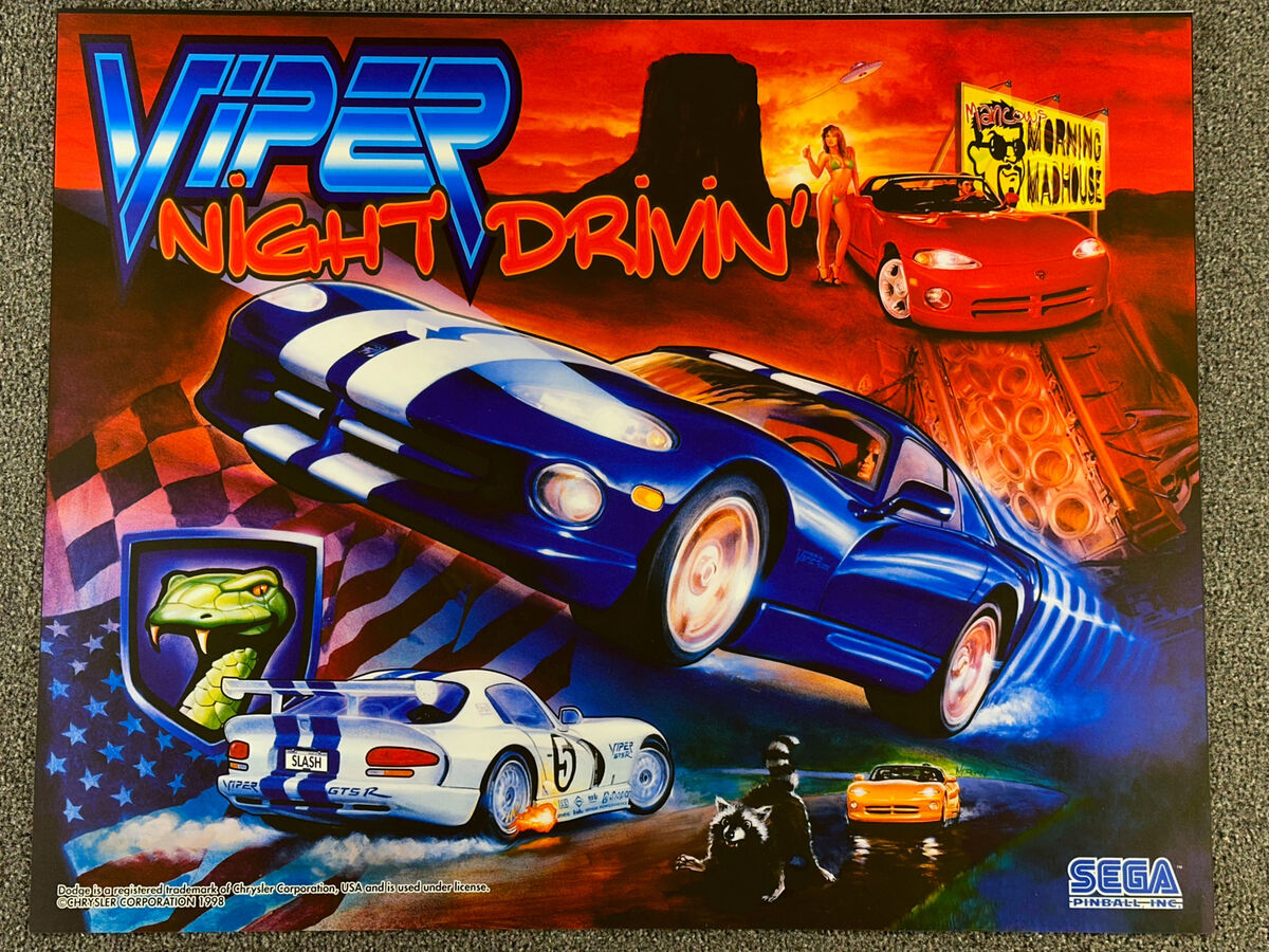 Viper Night Drivin' Pinball Machine by Sega - The Pinball Gameroom